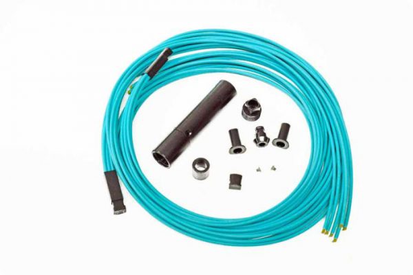 2mm, 12 Fiber Breakout Kit (40 Inch Tubing) –Aqua - Fiber Optics Tools