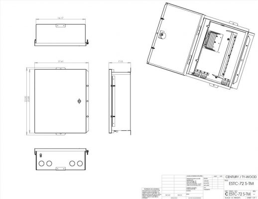 Termination Fiber Optic OSP Enclosure-72 Fiber, Takes 12 6 Packs (Beige ...