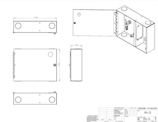 Splice and Termination Fiber Optic Wall Mount Enclosure – 12-Port ...