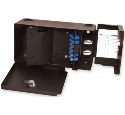24 Port Splice and Patch Wall Mount Black Enclosure Unloaded - Fiber ...